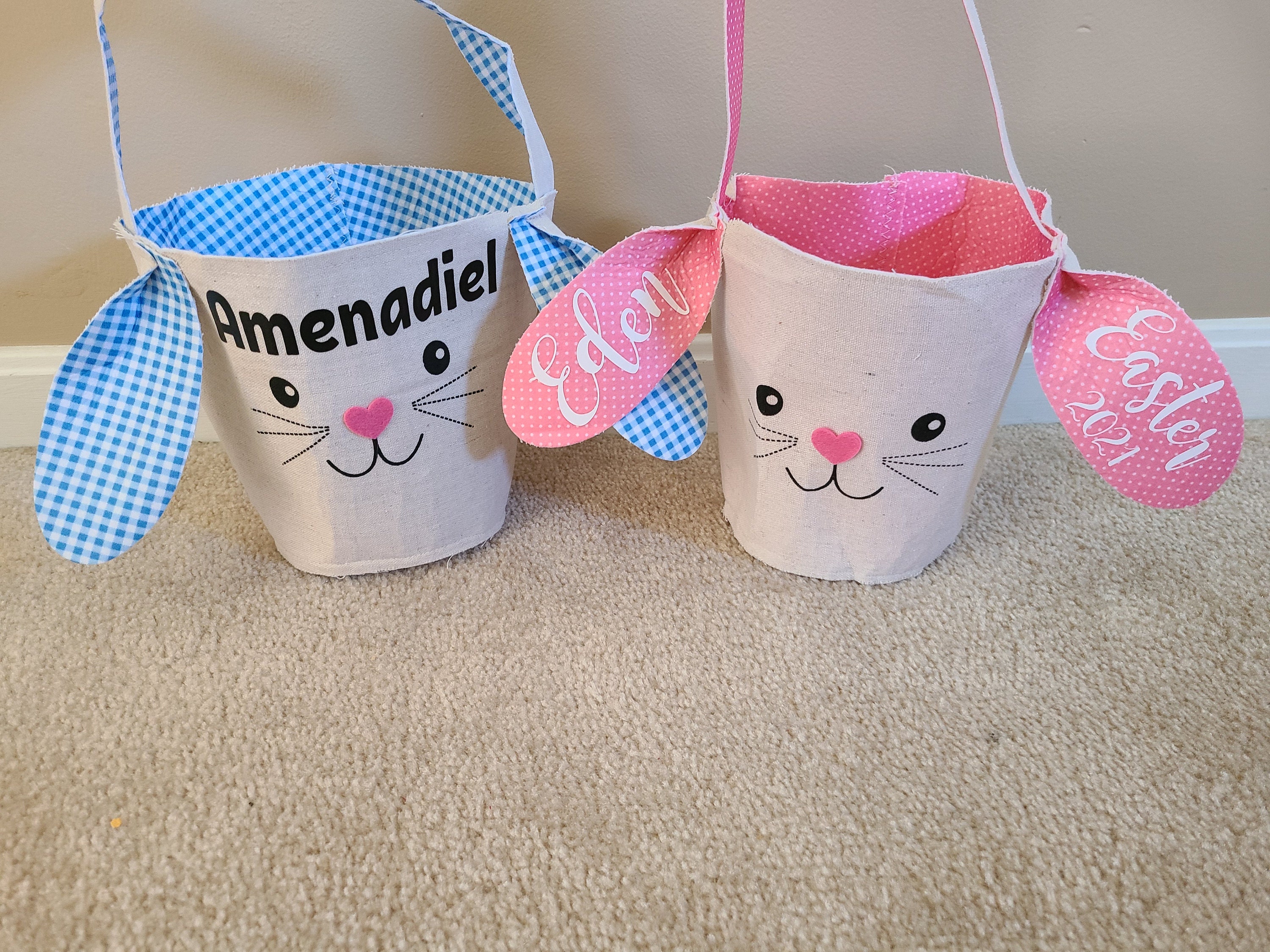 Personalized Easter Basket Easter Basket Canvas Easter - Etsy