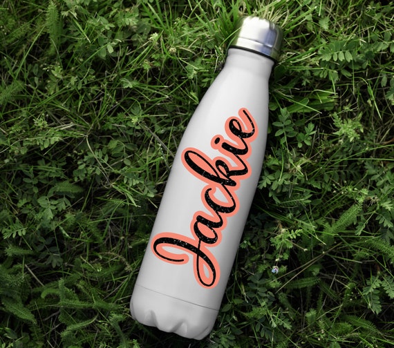 Two Color Glitter Name Decal Glitter Name Sticker Glitter - Etsy