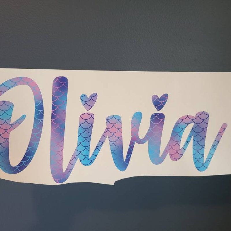 Mermaid Name Decal - Etsy