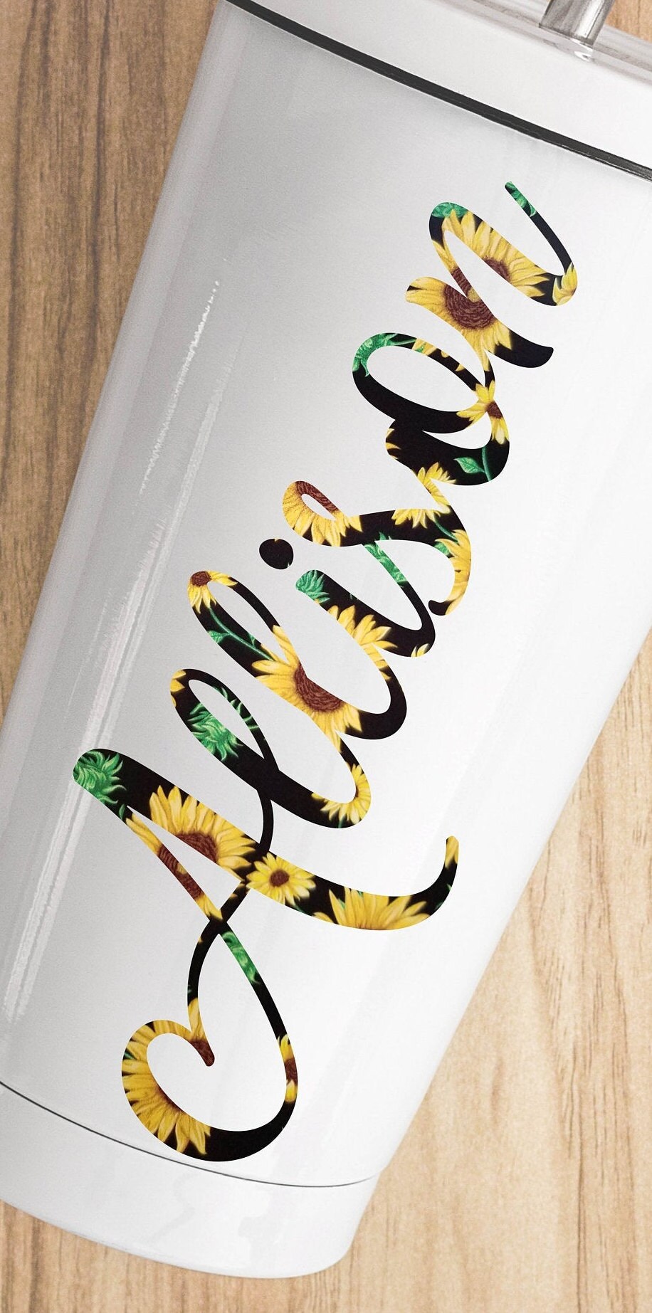 SUNFLOWER NAME DECAL Sunflower Sticker Sunflower Decal - Etsy