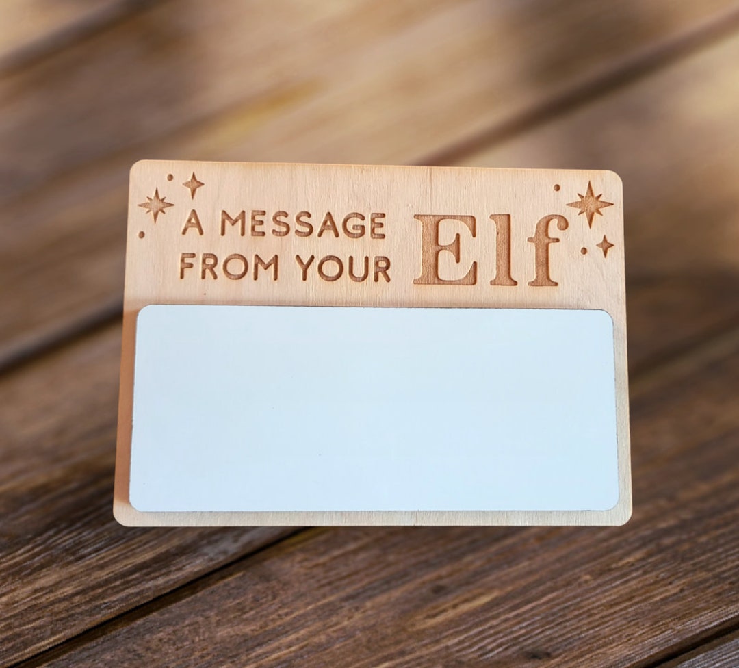 Elf Message Board | Personalized Elf Board | Reusable Elf Prop | Dry ...