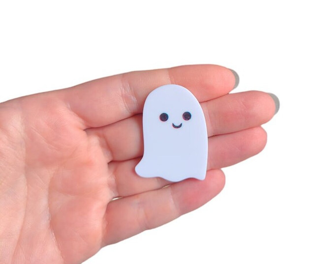 Happy Ghost Planar Resin | Ghost Cabochon | Flatback | Ghost Accessories | Hair Bow Charm ...