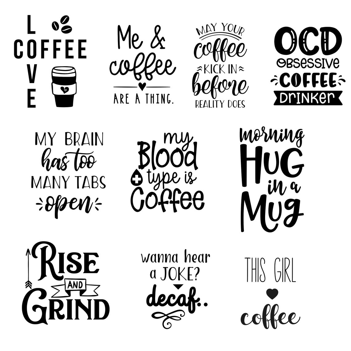 VINYL MUG DECALS Yeti Decals Coffee Decals Custom Decals | Etsy