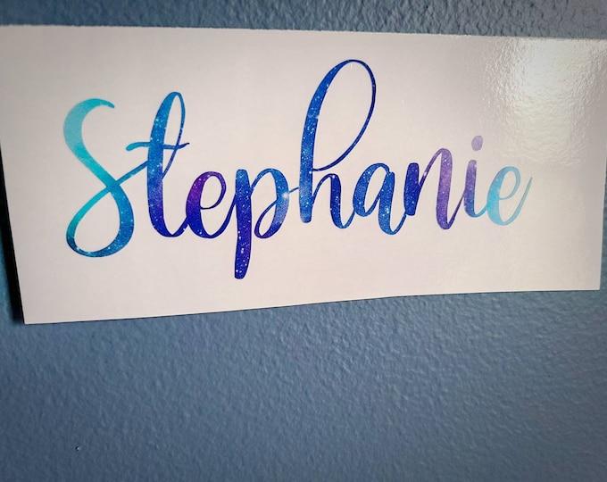 Glitter Name Decal Glitter Name Sticker Glitter Decal Wine Glass Decal ...