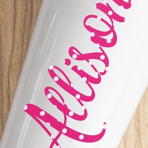 POLKA DOTS NAME Decal Pink Polka Dots Name Dots Decal - Etsy