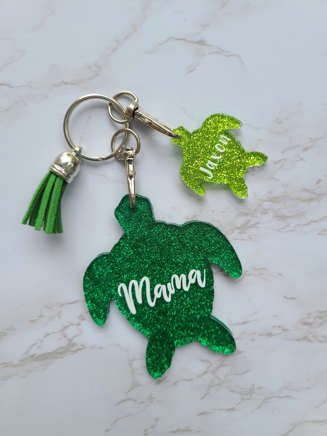 Mama Turtle Personalized Keychain With Baby Turtles | Mama Turtle ...