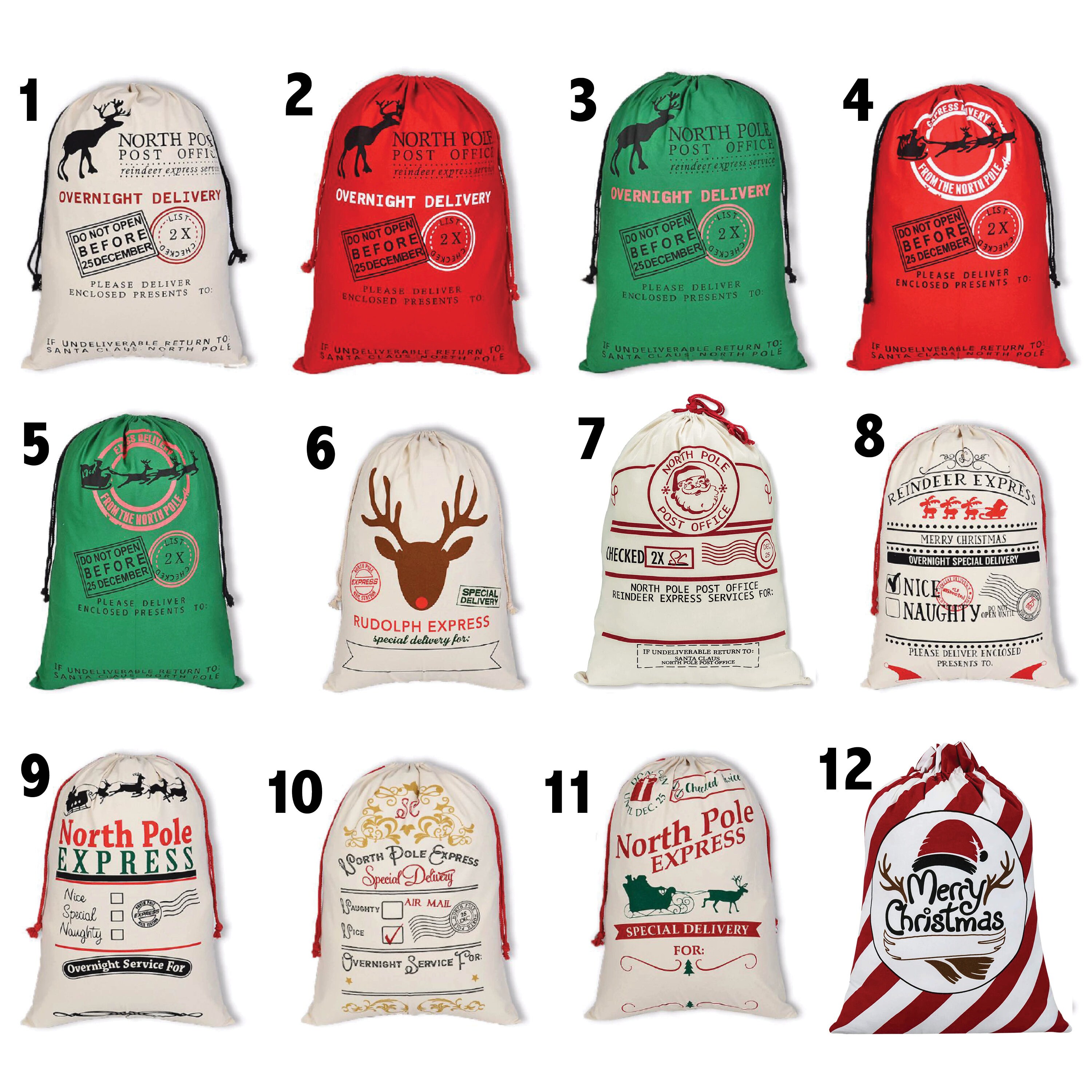 PERSONALIZED CHRISTMAS BAG | Christmas Gift | Santa Bag | Large Santa ...