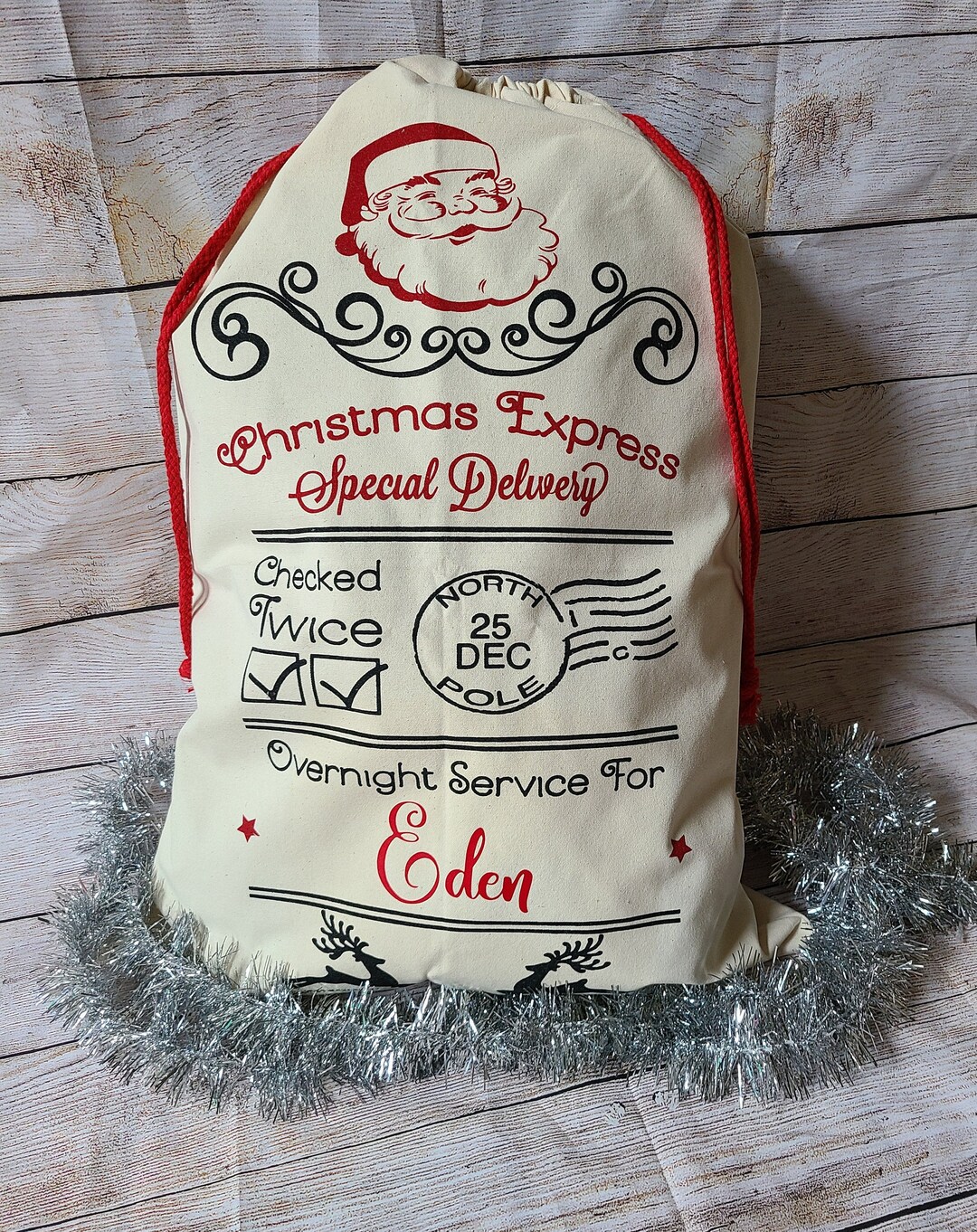 PERSONALIZED CHRISTMAS BAG | Christmas Gift | Santa Bag | Large Santa ...