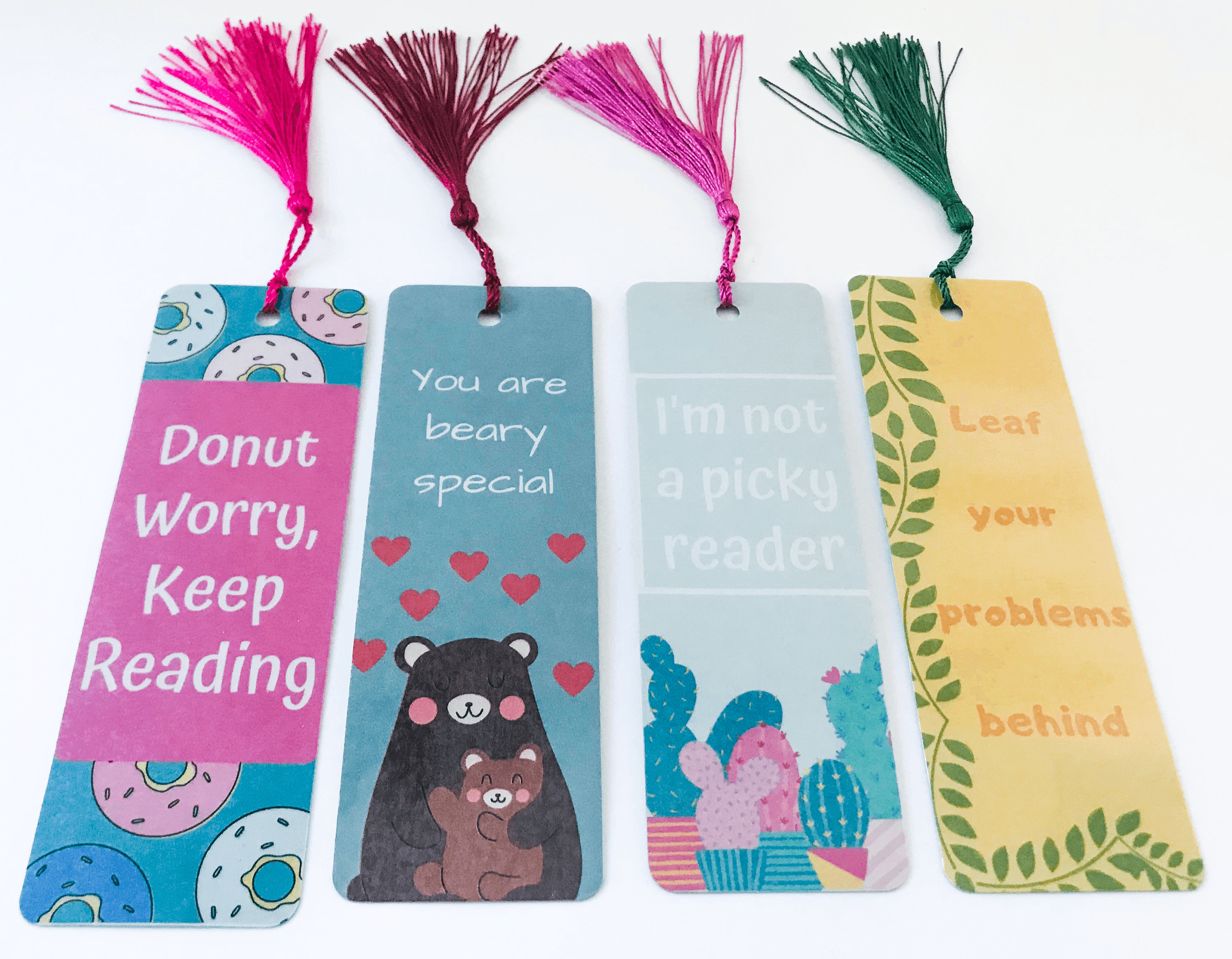 Set of 4 Pun Bookmarks Funny Bookmarks Cute Bookmarks | Etsy