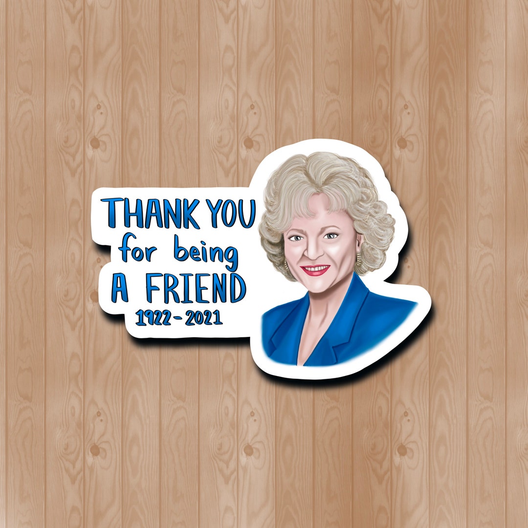 Betty White Sticker (WATERPROOF) - Etsy