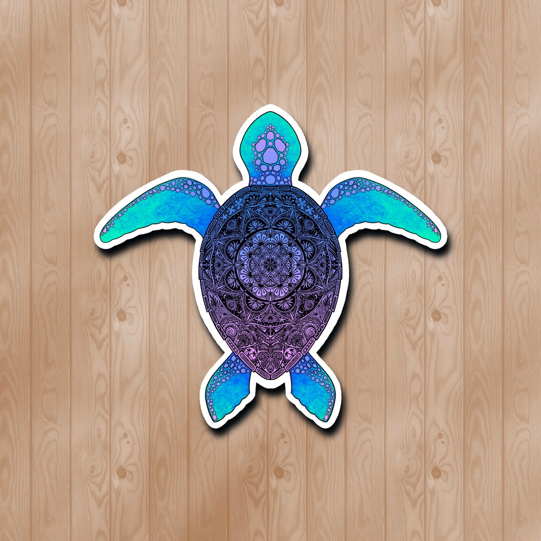 Sea Turtle Sticker (WATERPROOF) - Etsy