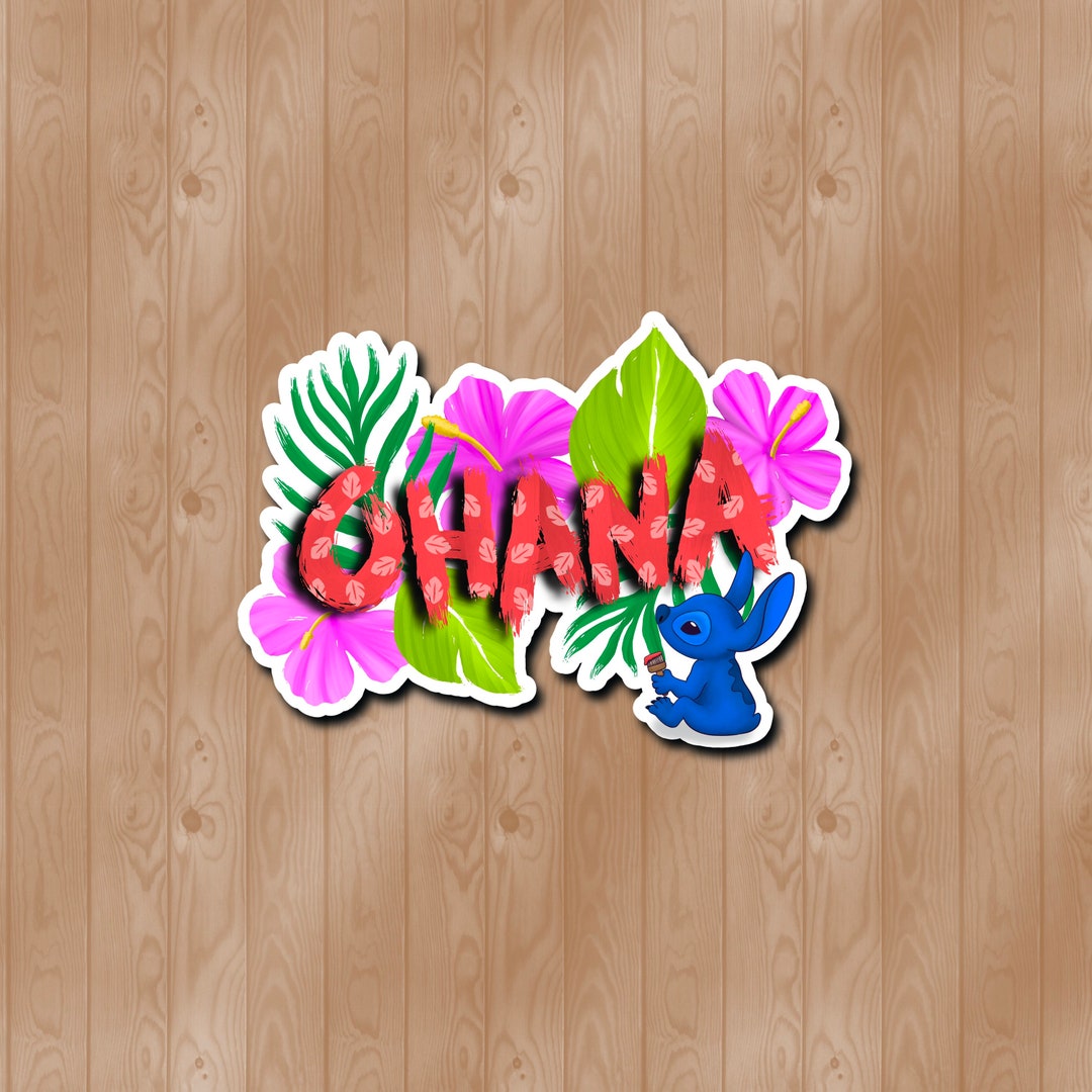 Stitch Ohana Sticker (WATERPROOF) - Etsy