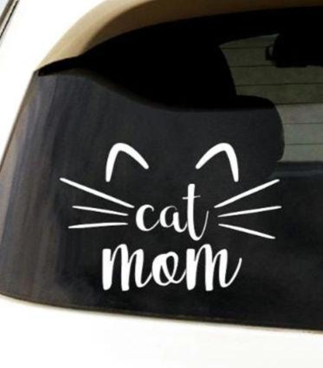 Cat Mama Car Decal, Cat Mom, Cat Mom Decal, Cat Decal, Car Decal ...