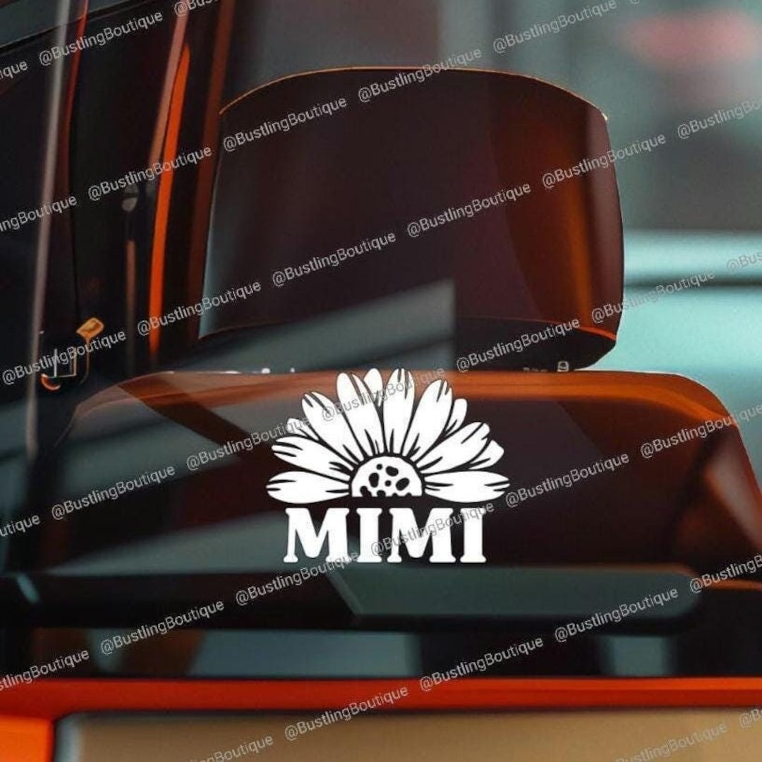 Mimi Decal, Mimi Car Decal, Sunflower Decal, Car Decal, Laptop Decal ...