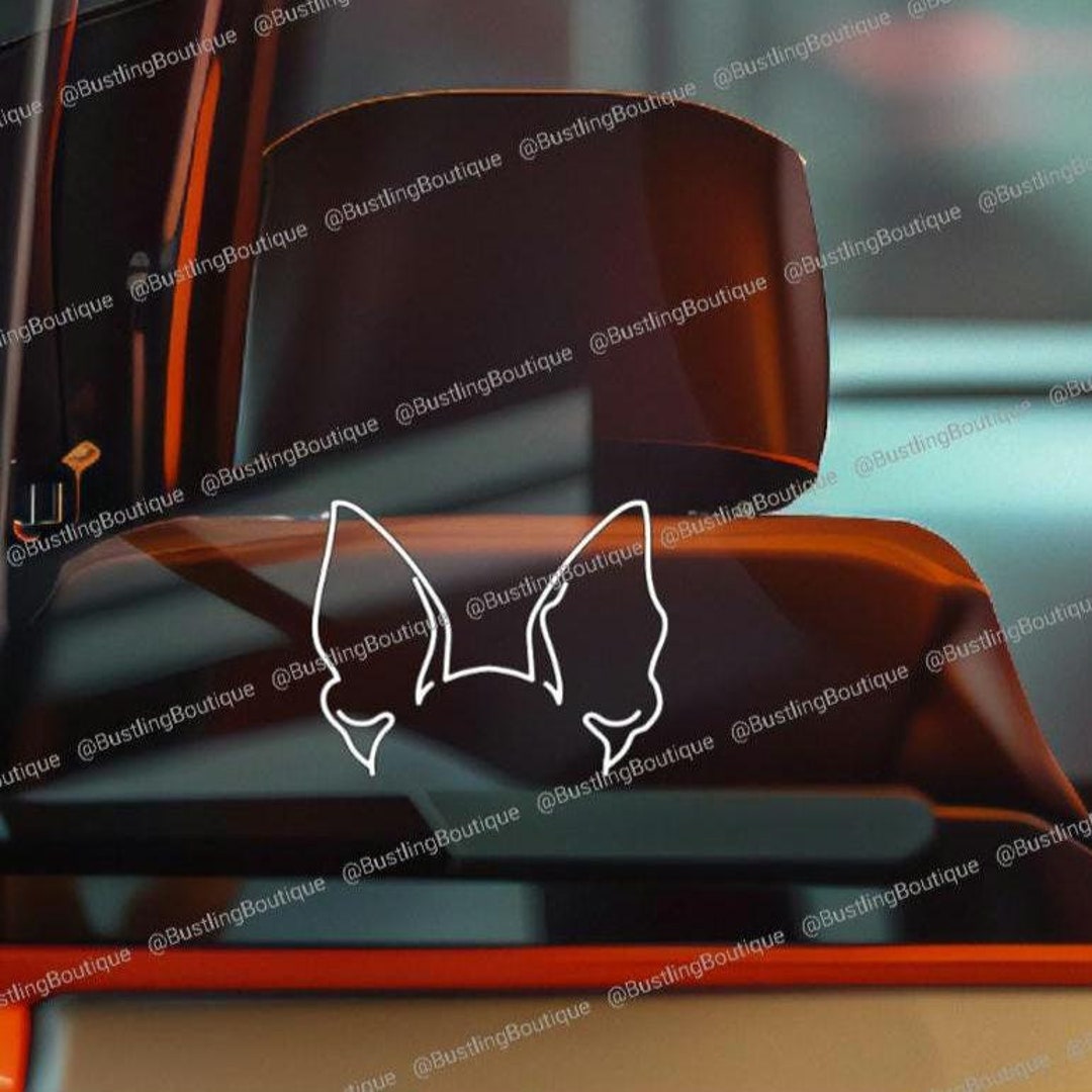 Miniature Pinscher Ears Decal, Miniature Pinscher Decal, Car Decal, Dog ...