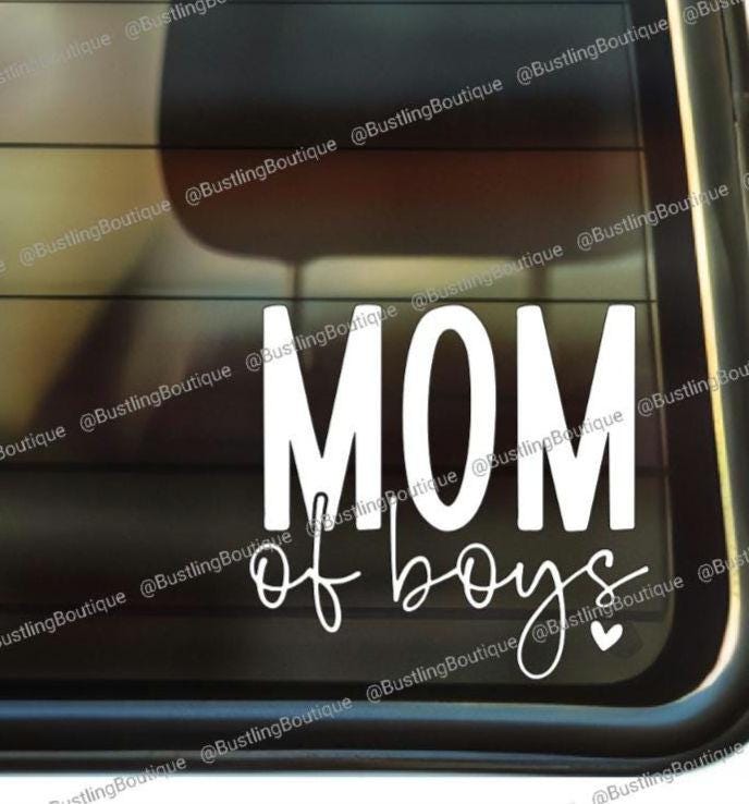 Boy Mom Decal, Mom of Boys Decal, Car Decal, Laptop Decal, Free ...