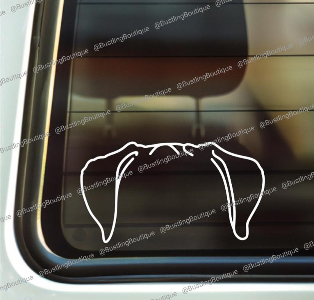 Boxer Ears Decal, Boxer Decal, Car Decal, Laptop Decal, Free Shipping ...