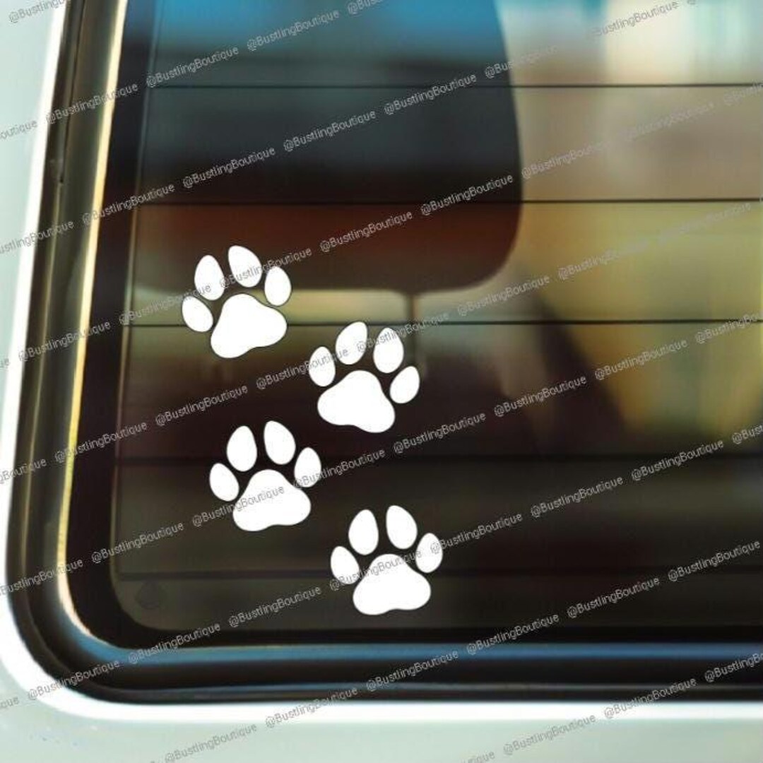 Paw Prints Decal, Car Decal, Laptop Decal, Free Shipping - Etsy
