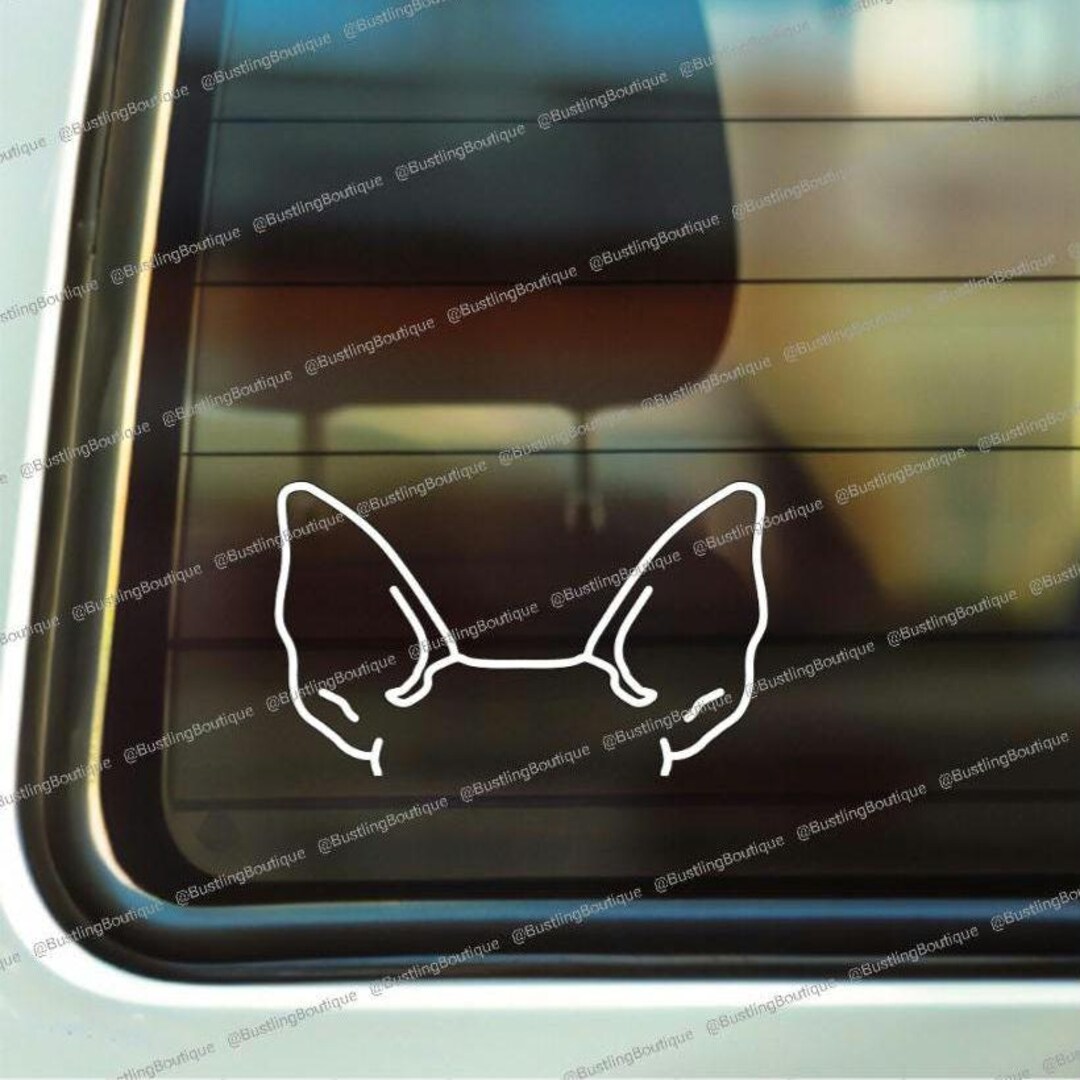 Miniature Pinscher Ears Decal, Miniature Pinscher Decal, Car Decal ...