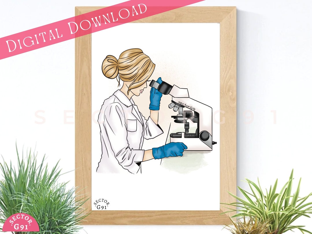 Medical Lab Technician Pharmacist Wall Decor Science Researcher Women ...