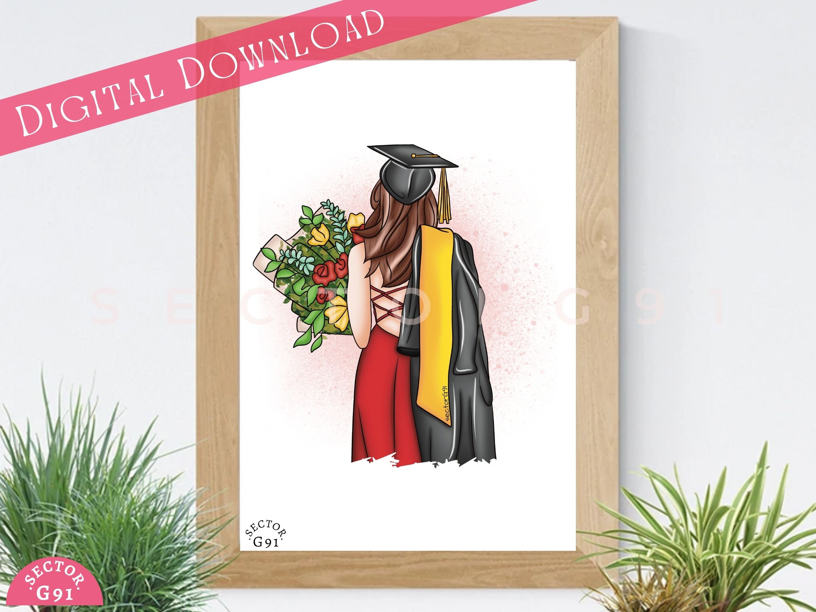 Graduation Fashion Illustration Future Graduate Gift Graduation Party ...
