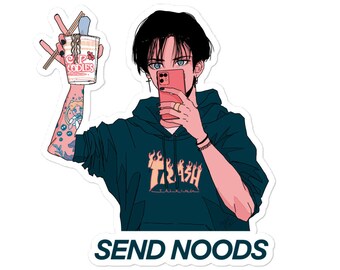 Send Noods Vinyl Sticker Send Noods Noodles Vinyl - Etsy