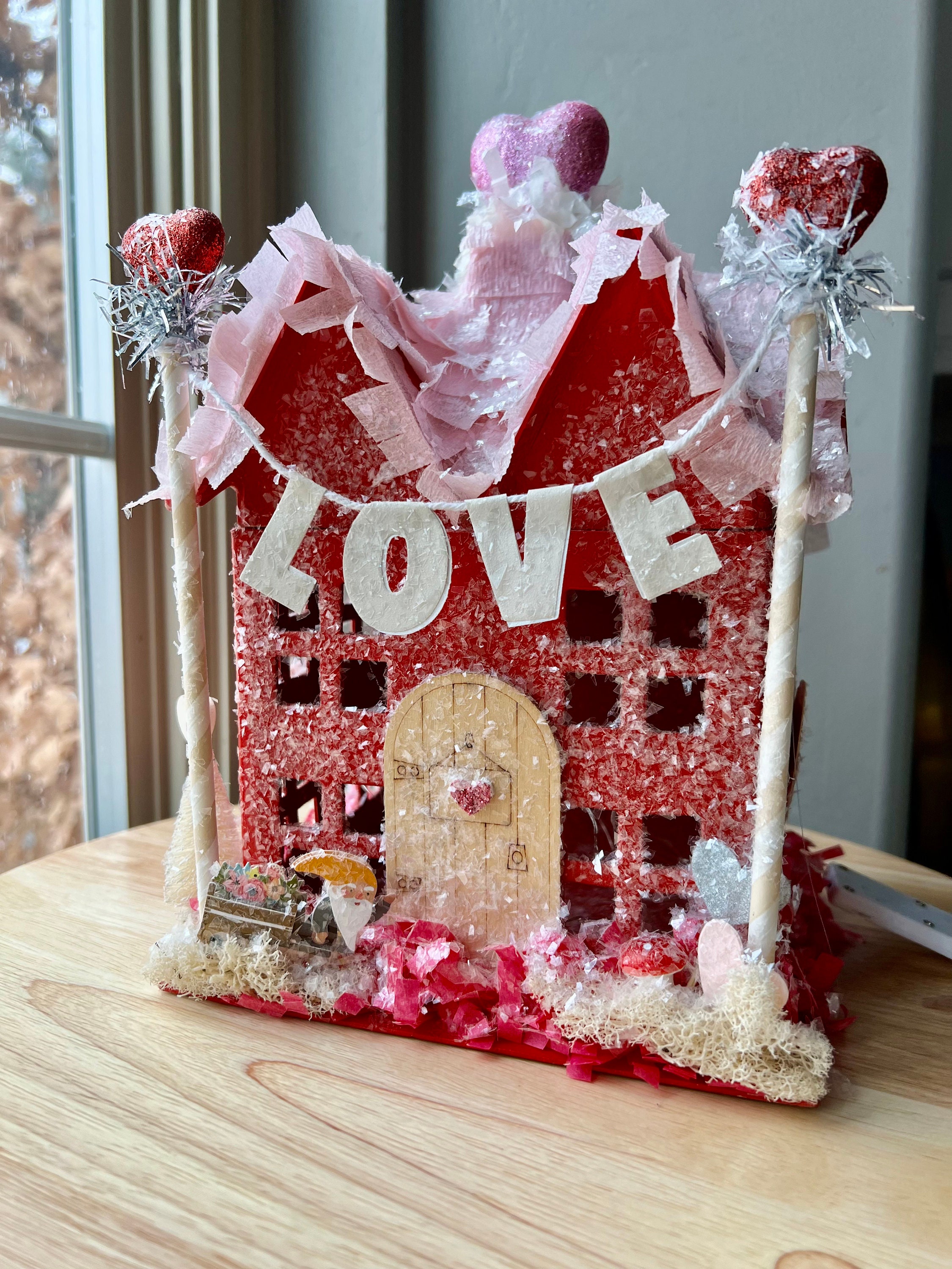 Valentine House With Lights - Etsy