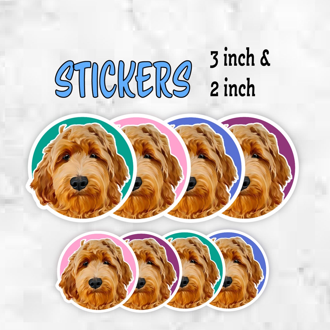 Goldendoodle Dog Sticker, Cute Sticker for Dog Lover, Animal Sticker ...