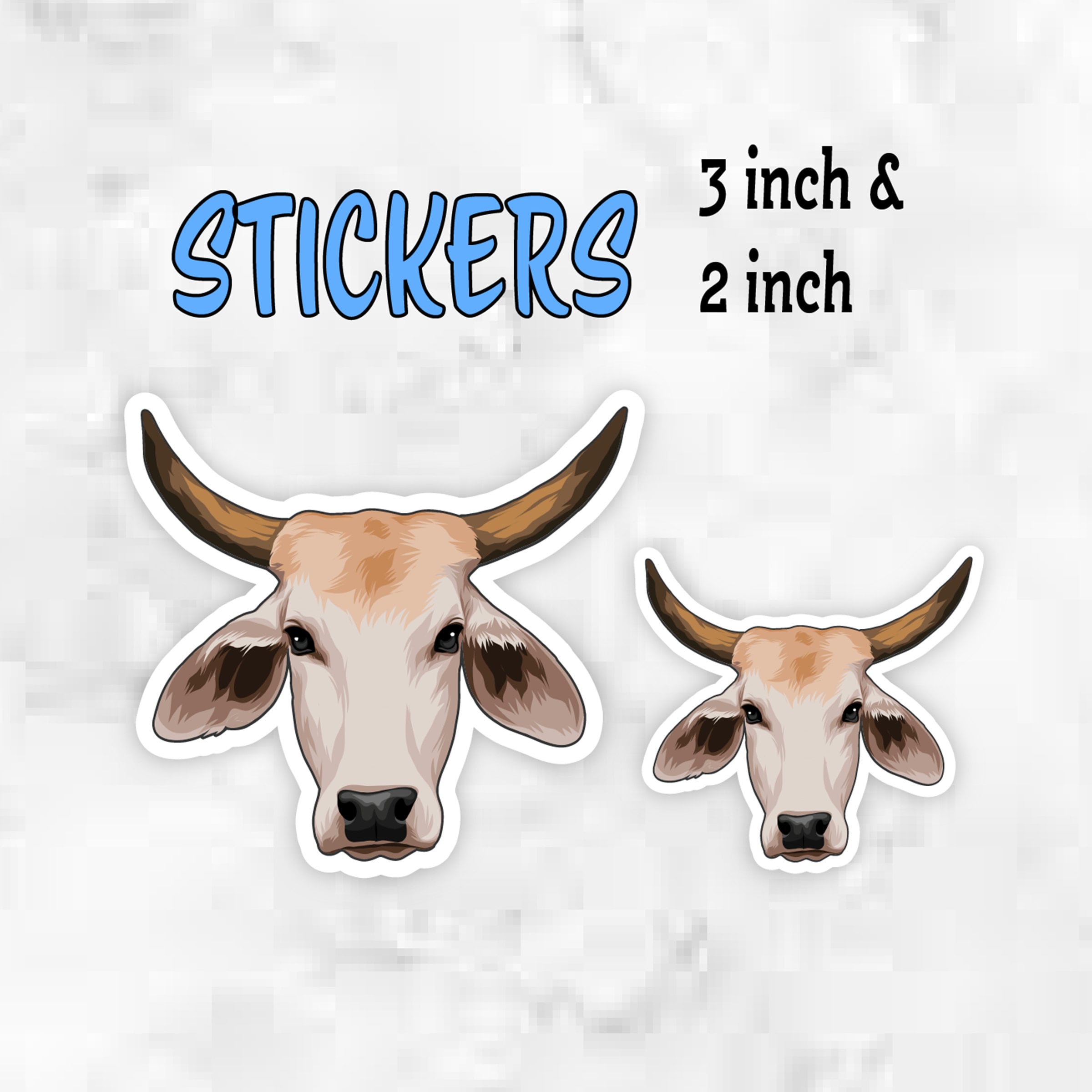 Brahma Bull Cow Sticker Cute Sticker for Cow Lover Animal - Etsy