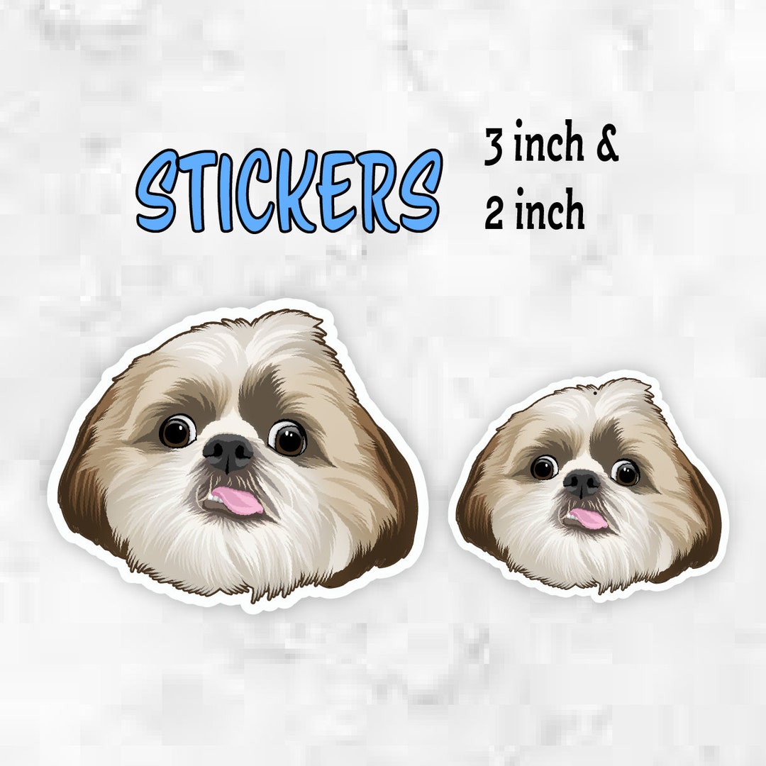 Shih Tzu Dog Sticker, Cute Sticker for Dog Lover, Animal Sticker for ...