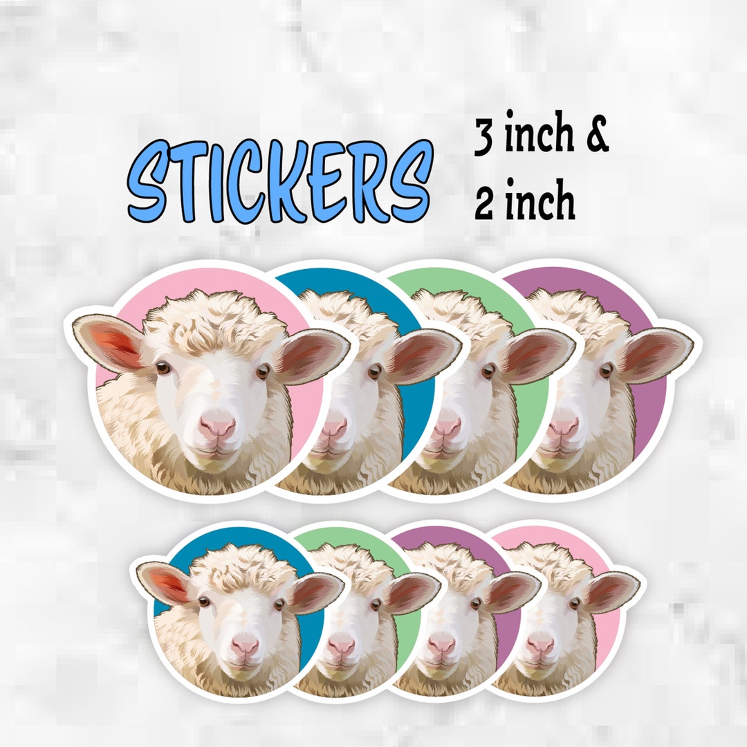 Sheep Sticker, Cute Sticker for Sheep Lover, Animal Sticker for ...