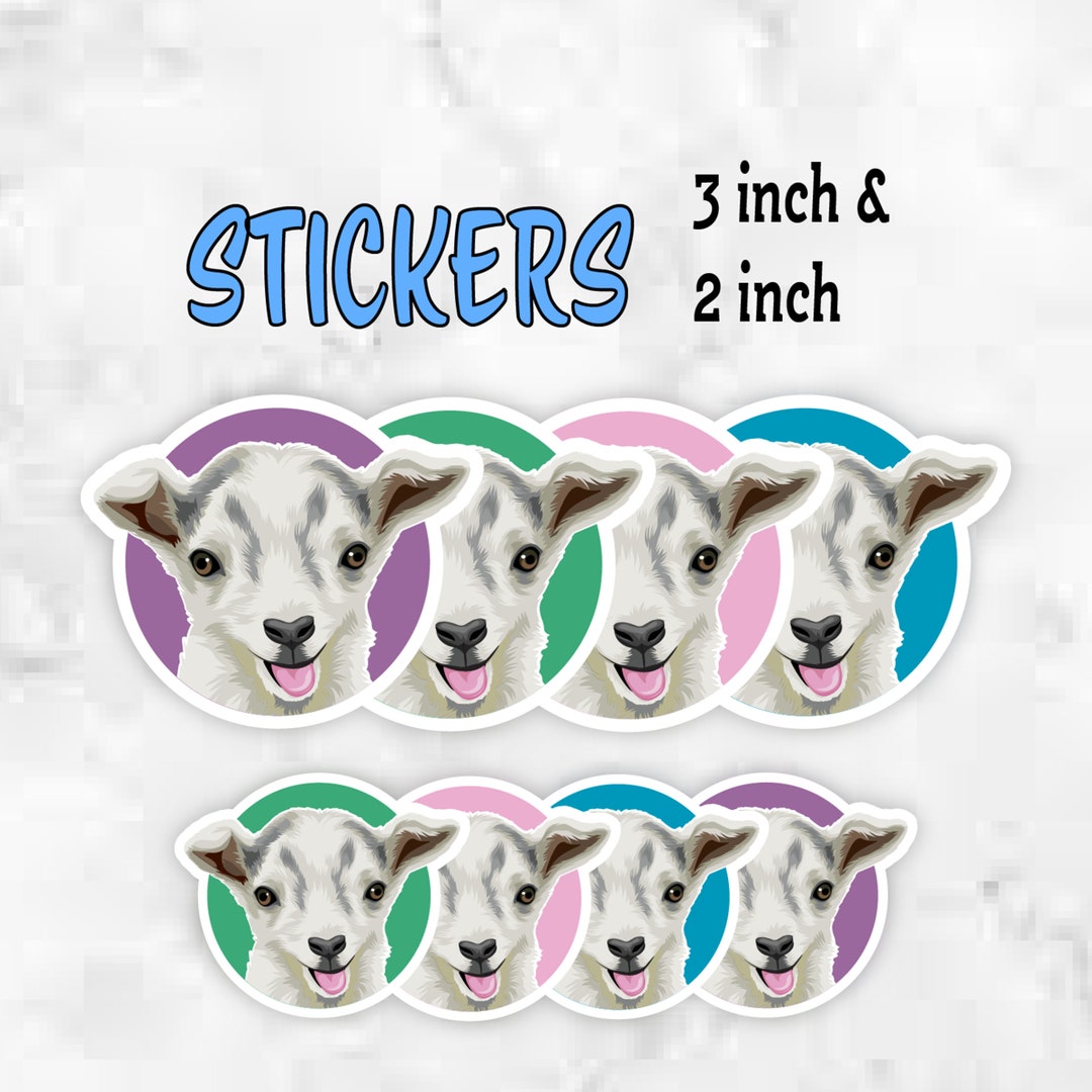 Kid Goat Sticker, Cute Sticker for Goat Lover, Animal Sticker for ...