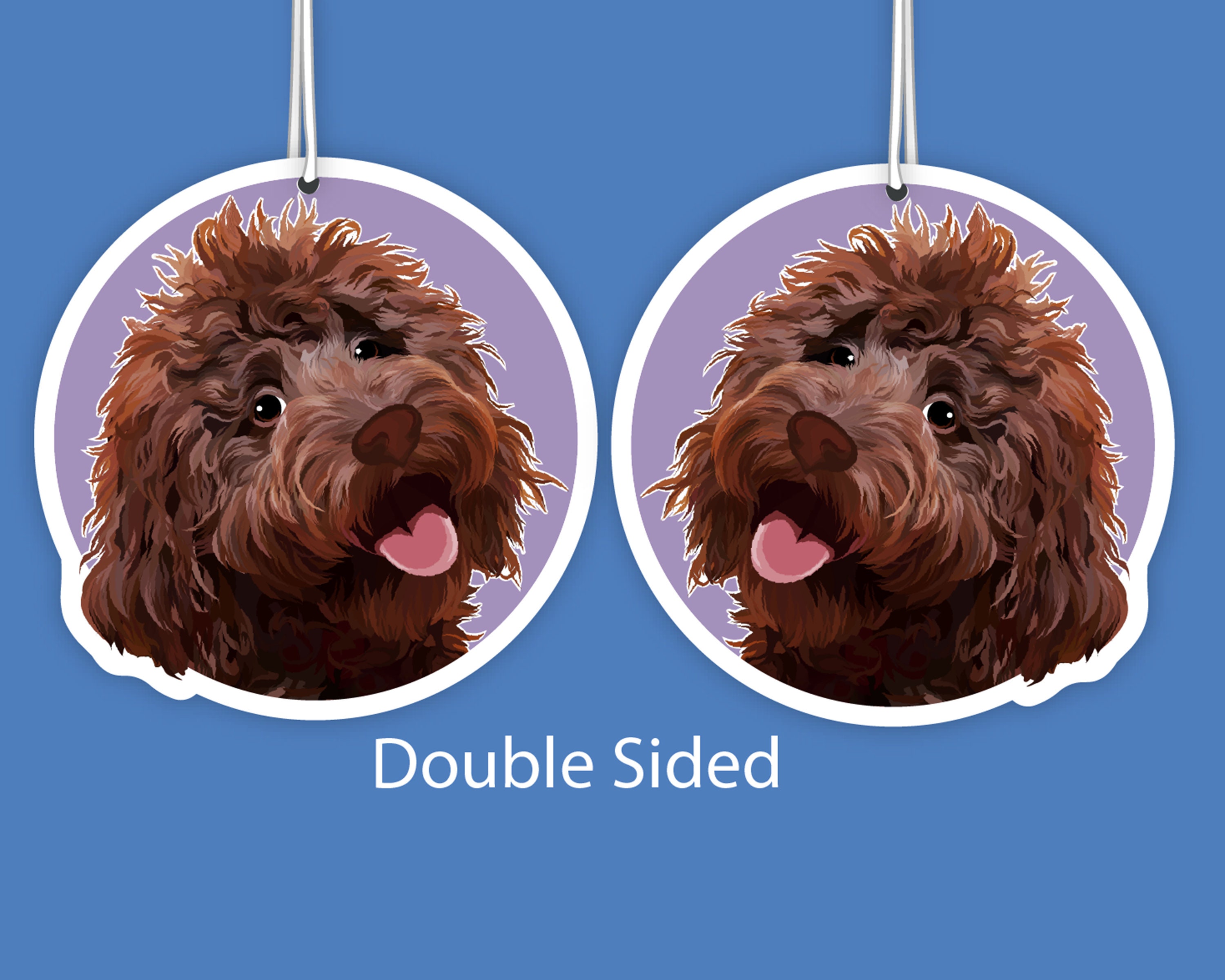 Labradoodle Dog Car Air Freshener Chocolate Rear View Mirror - Etsy Canada