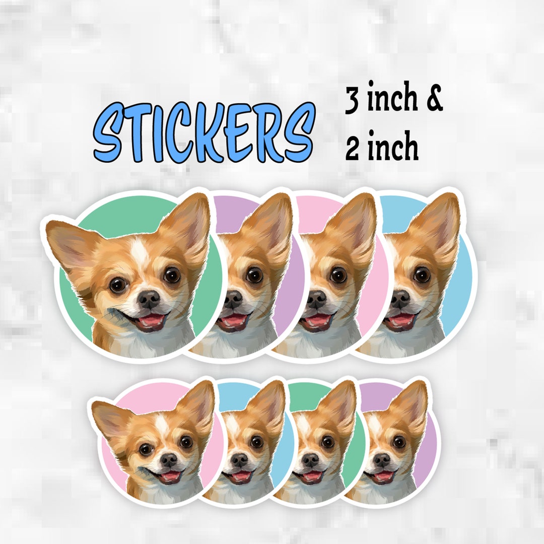 Chihuahua Dog Sticker, Cute Sticker for Dog Lover, Animal Sticker for ...