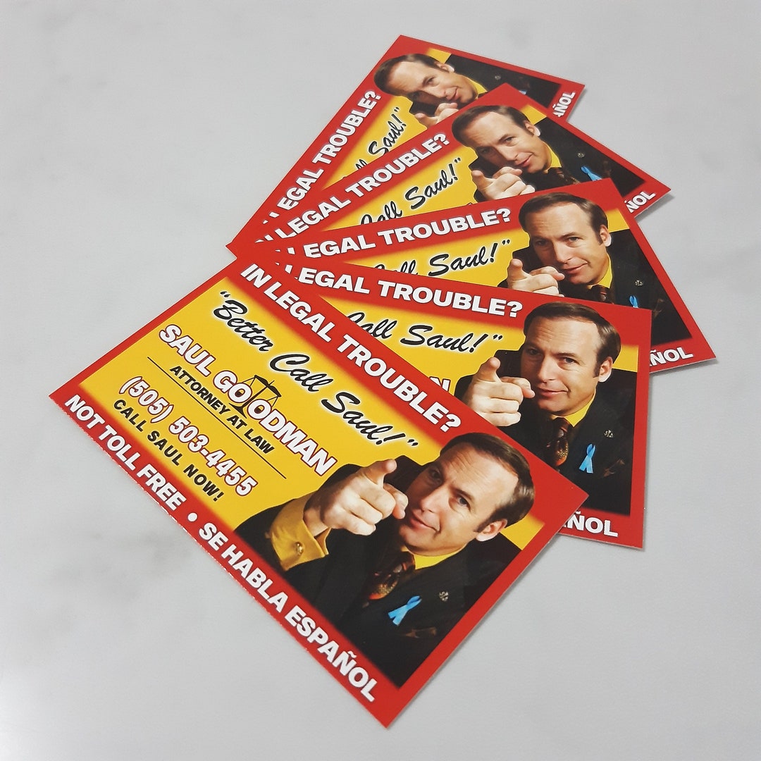 Better Call Saul DIGITAL DOWNLOAD PRINT Business Card Prop - Saul ...
