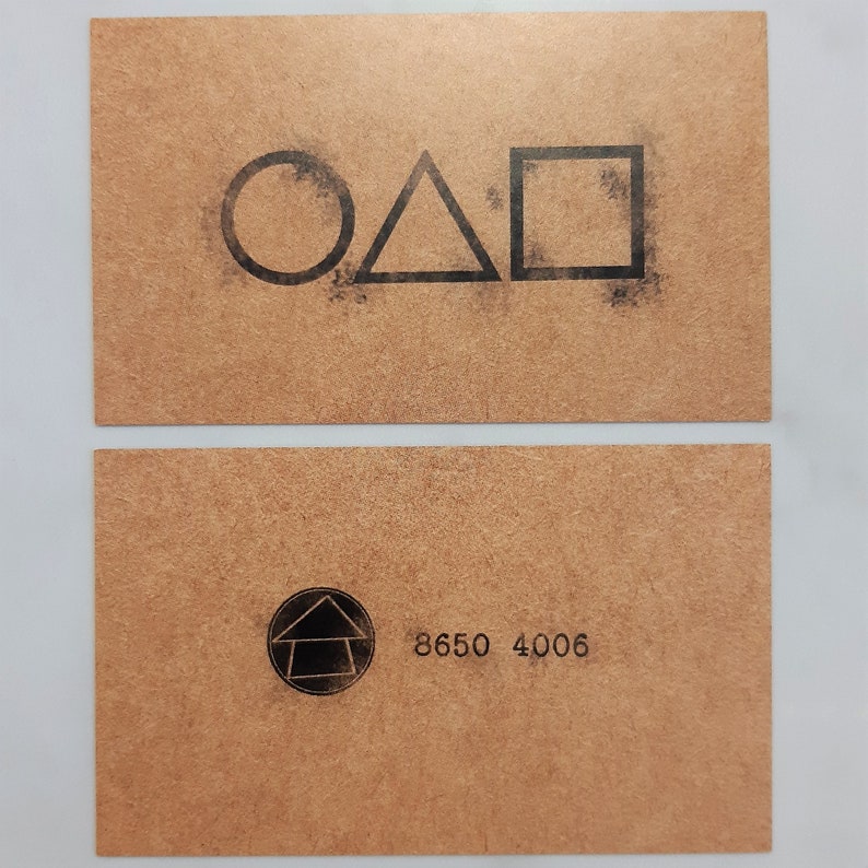 Squid Game Business Card Invitation Calling Enrolment Card - Etsy Hong Kong