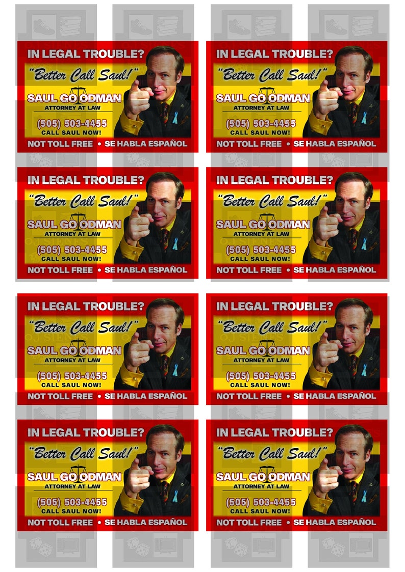 Better Call Saul DIGITAL DOWNLOAD PRINT Business Card Prop - Etsy