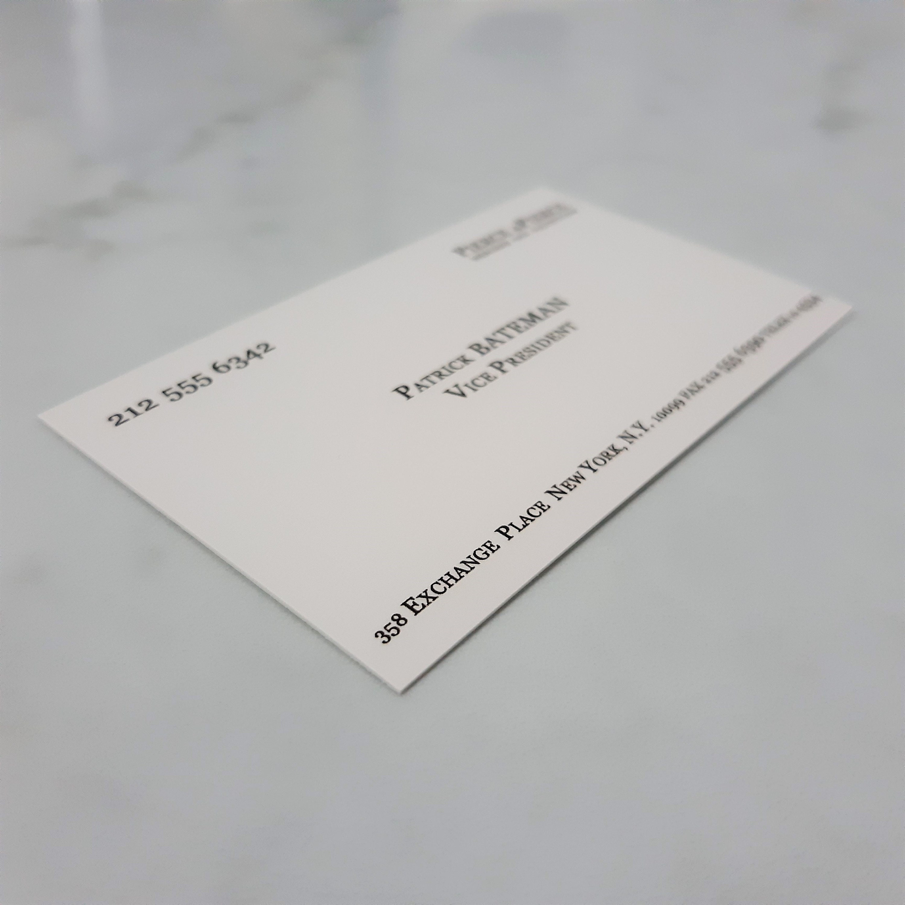 American Psycho Patrick Bateman Business Card Christian Bale - Etsy