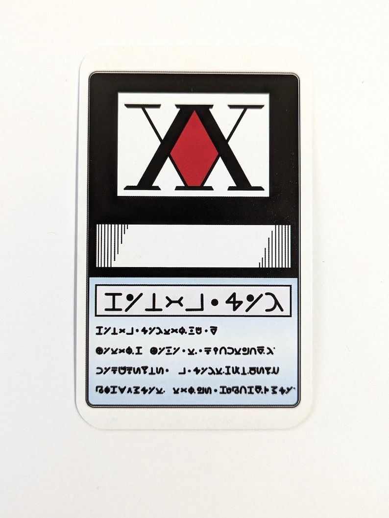 Hunter Card X License Manga Anime - Card Stock - Etsy