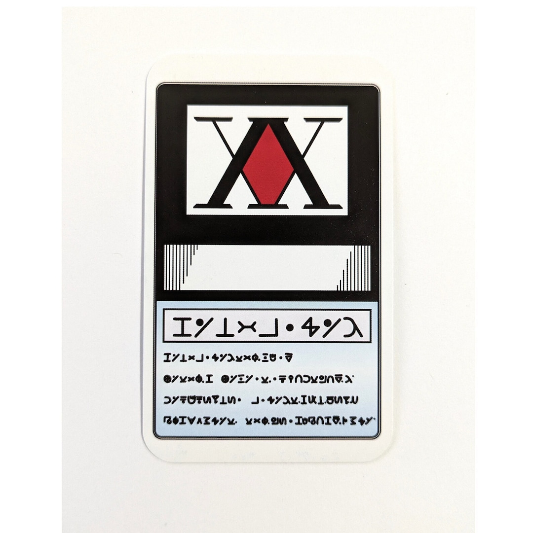 Hunter Card X License Manga Anime - Card Stock - Etsy