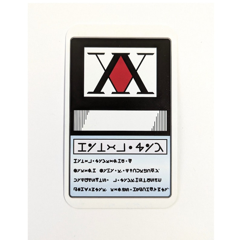 Hunter Card X License Manga Anime - Card Stock - Etsy