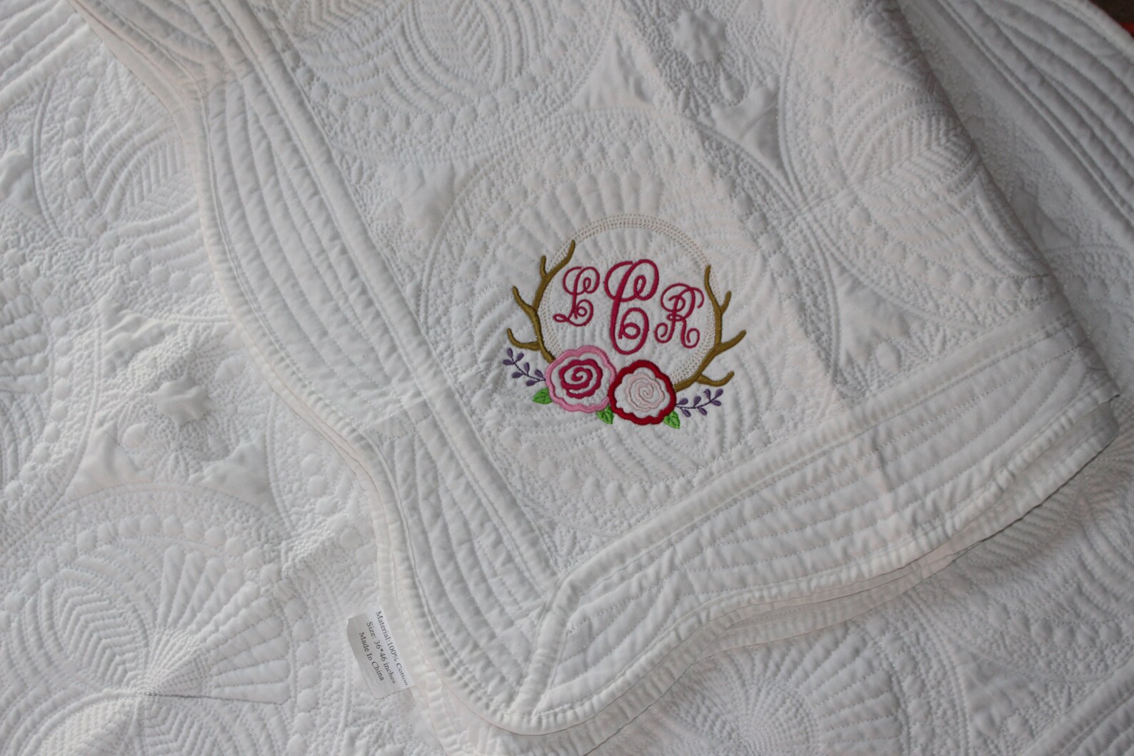 Personalized Heirloom Quilt, Monogrammed Quilt, Personalized Baby Gift ...