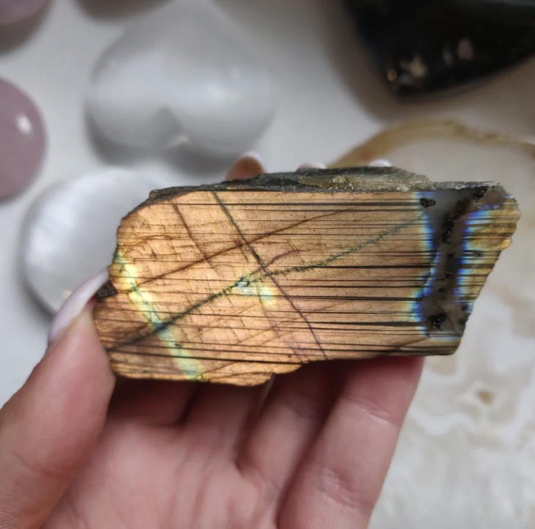 Rough/polished Labradorite, Natural Stone, Display Piece, Hand Selected ...