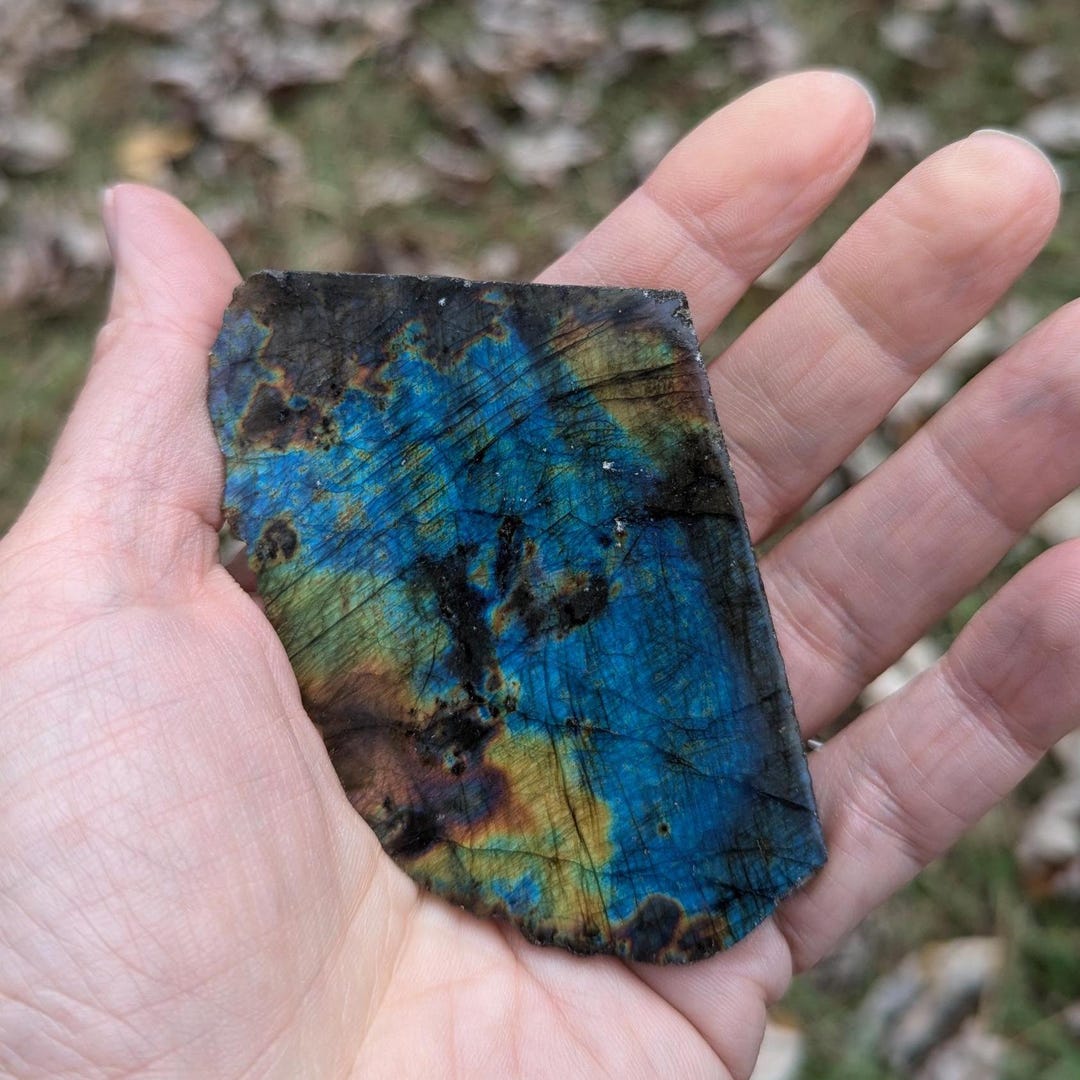 Rough/polished Labradorite, Natural Stone, Hand Selected, Large Slab ...