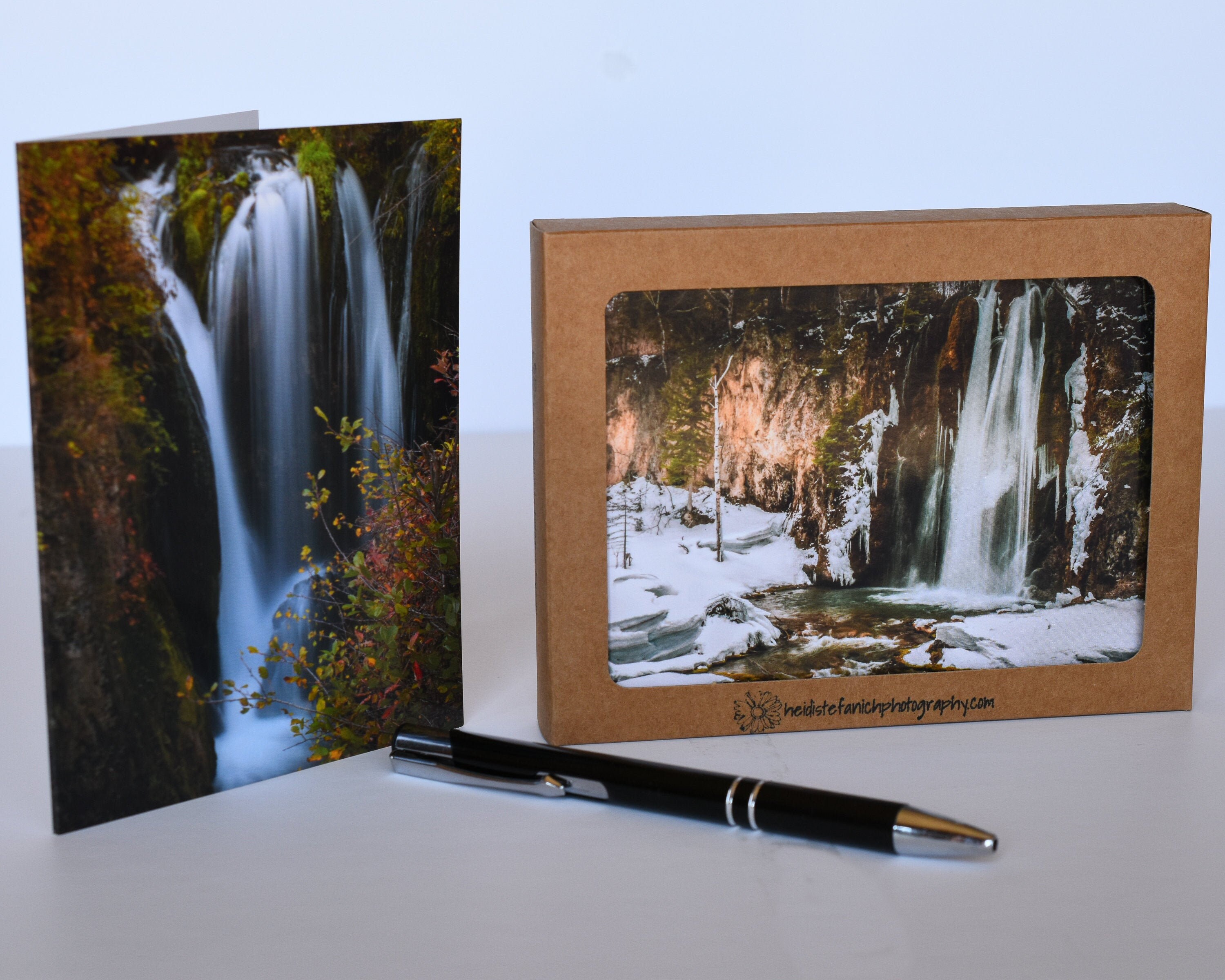 Buy Set of 12 Waterfall Photo Note Cards, Spearfish Canyon Waterfalls ...
