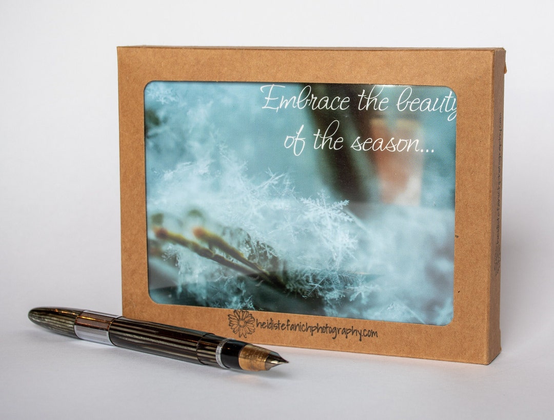 Holiday Note Card Boxed Set of 12, Holiday Greeting Card Set, Winter ...