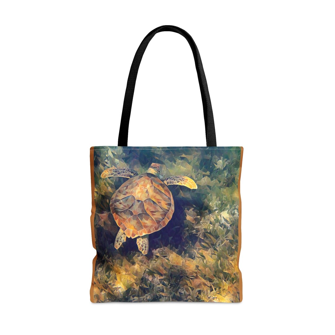 Sea Turtle Tote Bag in Three Sizes, Sea Turtle Market Tote, Gift for ...