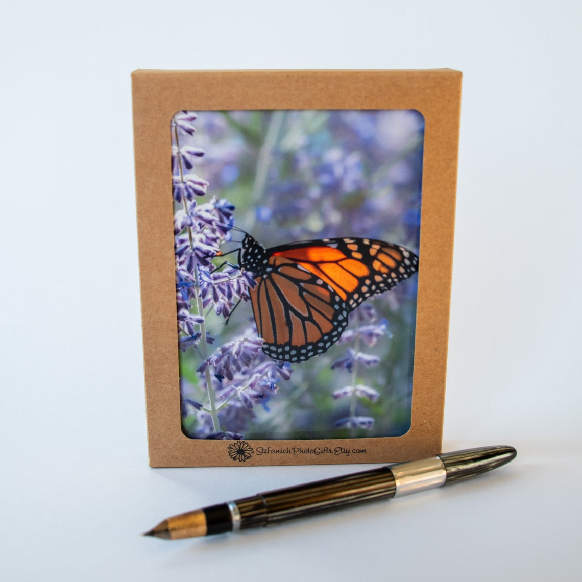 Set of 12 Gorgeous Butterfly Photo Note Cards in Gift Box, Monarch and ...