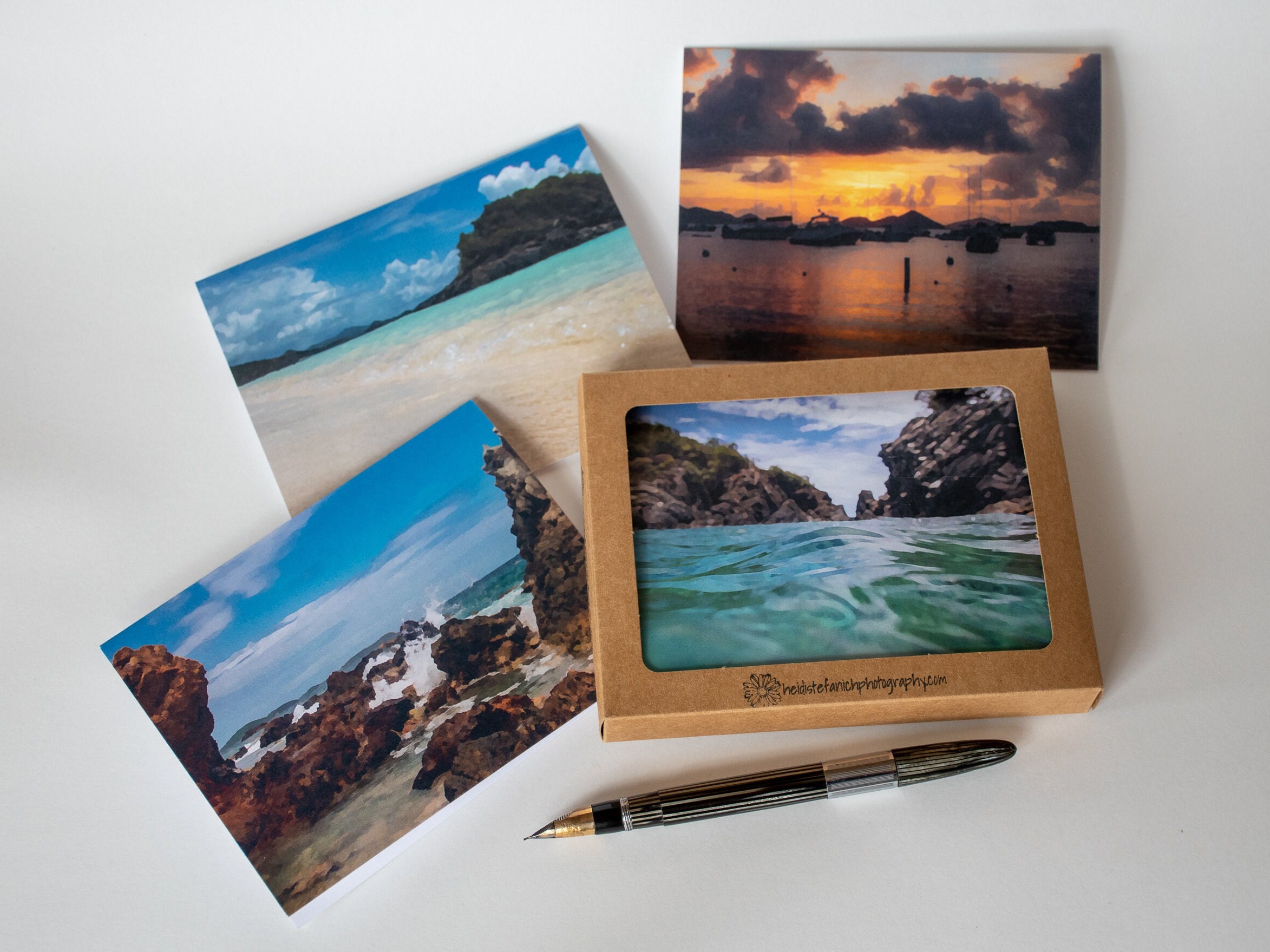 Beach Scene Photo Note Cards Greeting Cards Paper & Party Supplies Just ...