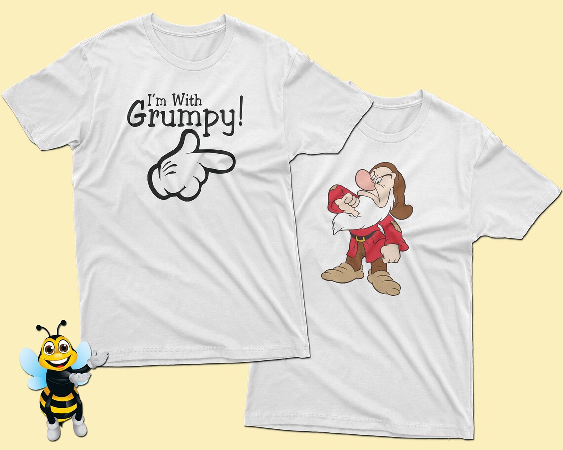 I'm With Grumpy! and Grumpy Shirts, Funny Couples Shirts, Snow White and the Seven Dwarfs Shirt ...
